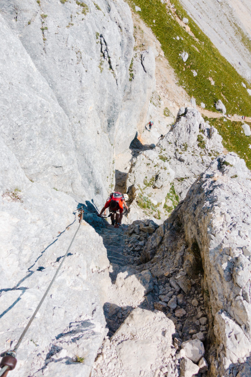 Climbing Triglav in the summer on the favored route - Exploring Slovenia